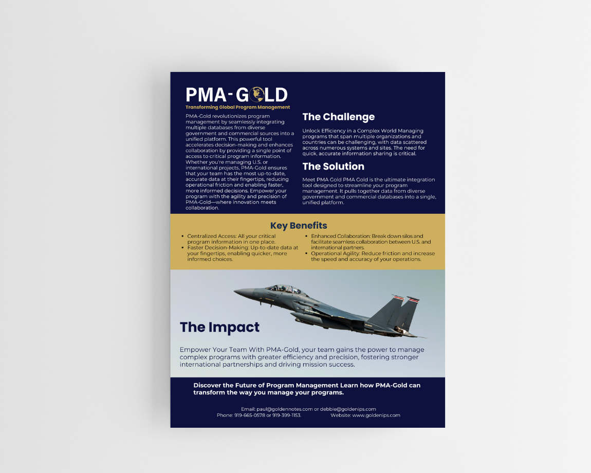 PMA-Gold Product Information Sheets – Noticeably Noted